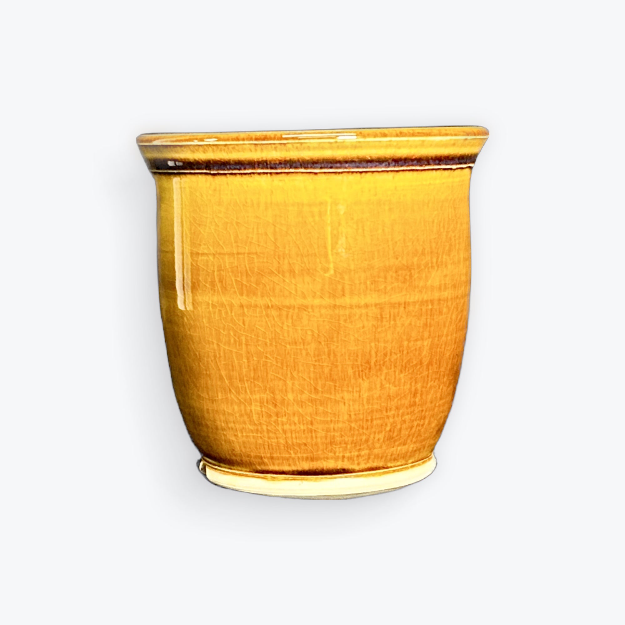 Amanda Proctor Caramel Glazed Cascade Pot 5" | Underhill Bonsai, LLC